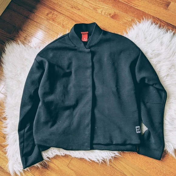 Nike | Jackets & Coats | Nike Snap Button Jacket Black | Poshmark
